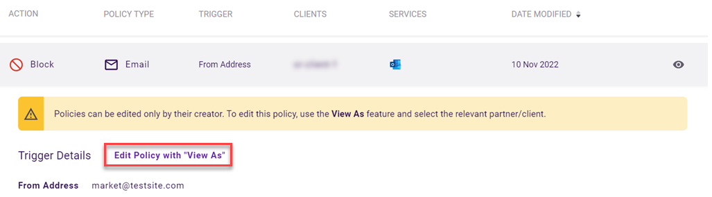 Creating new policies