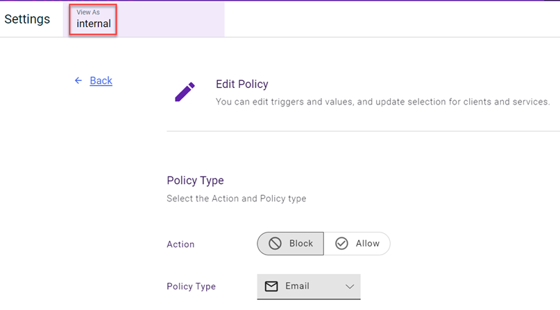 Creating new policies